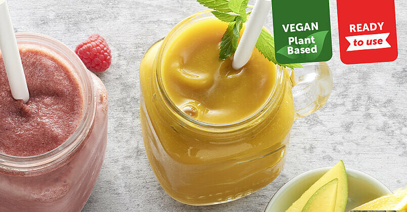 Zentis Fruit Solutions: Iced Smoothie Yellow Fruit as a dessert with ...